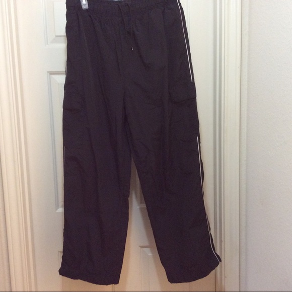 bcg | Pants | Bcg Xl Black Track Pants Mesh Lined White Strap | Poshmark